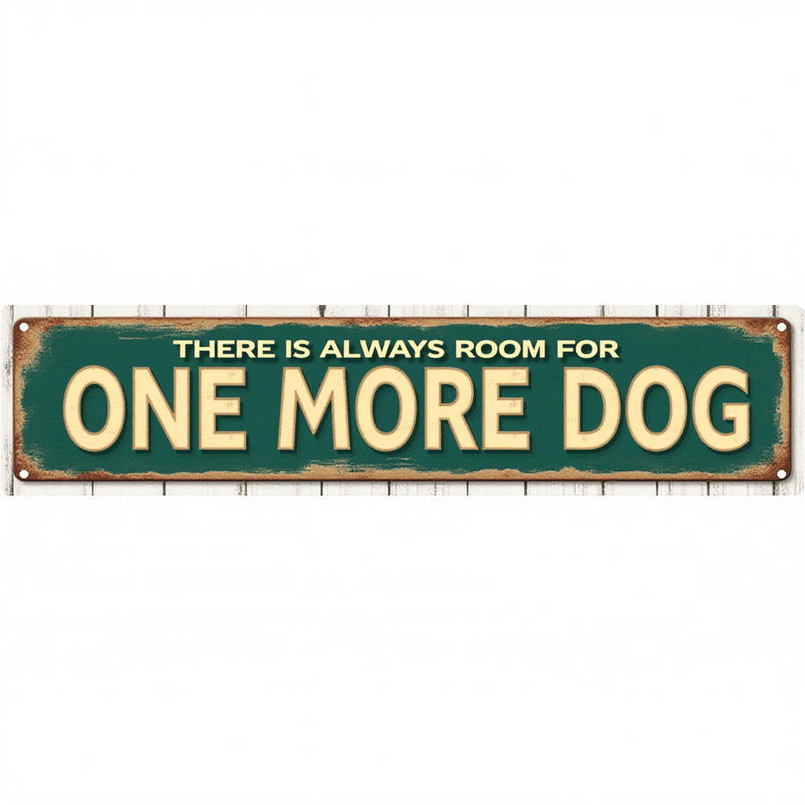 Decorative Tin Signs 16*4 Inches "There Is Always Room for One More Dog ...