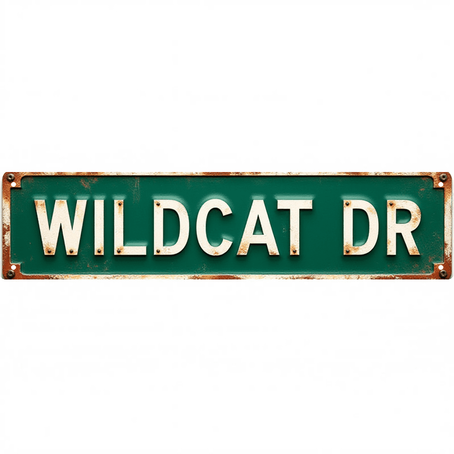 Decorative Tin Signs 16*4 Inches "Wildcat Dr" Street Signs for Bedroom ...