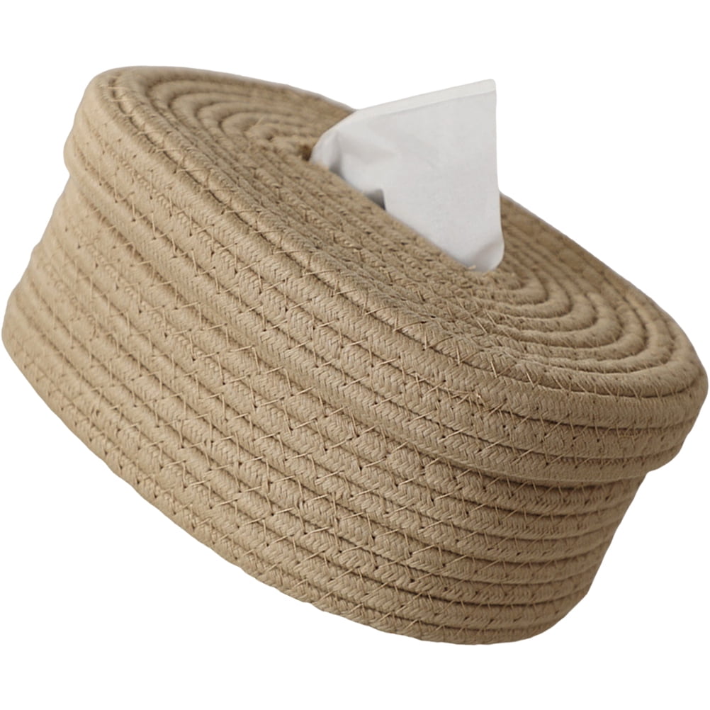 Decorative Tissue Holder Cotton Rope Woven Tissues Organizer Reusable ...