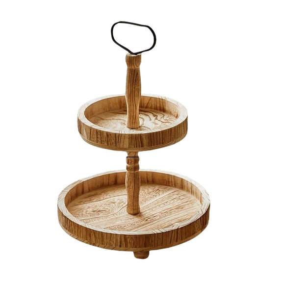 Decorative Trays - Double Tier Tray Stand Rustic Decor Double Tier ...