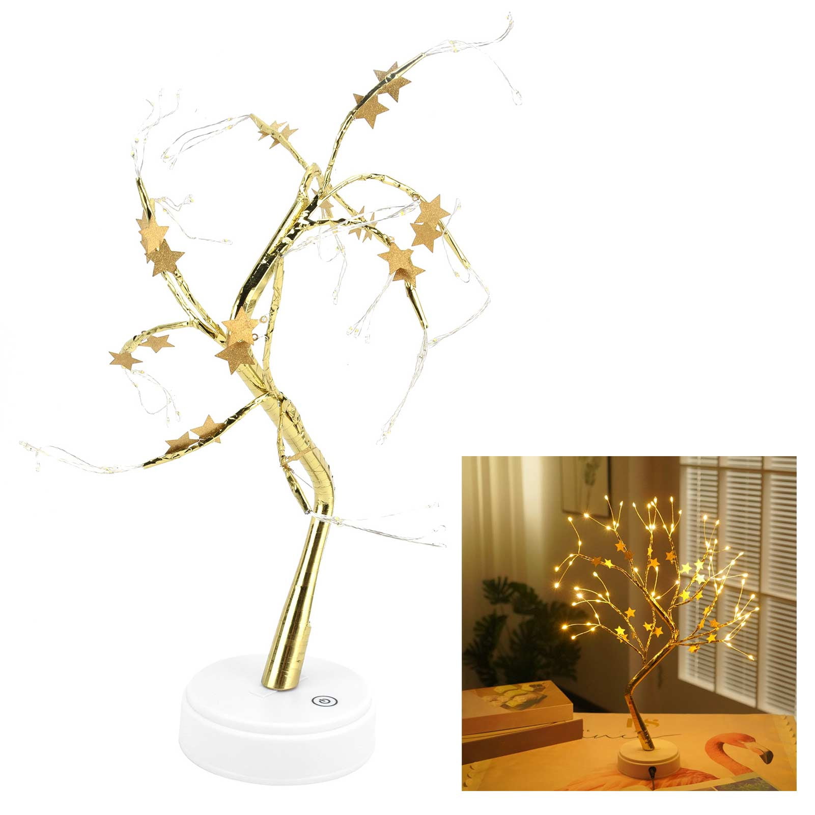 Decorative Tree Lamp With 72 LEDs, Flexible Branches, Ideal For Parties ...