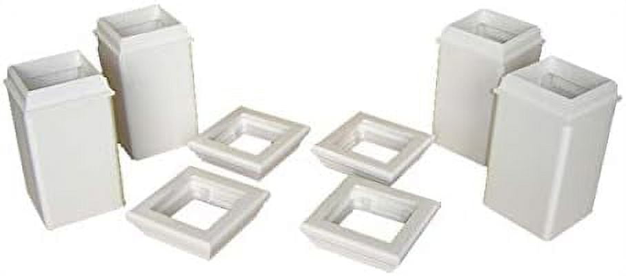 Decorative Trim for Arbors & Trellises, White BP80001, Fits 4 inch x 4 ...