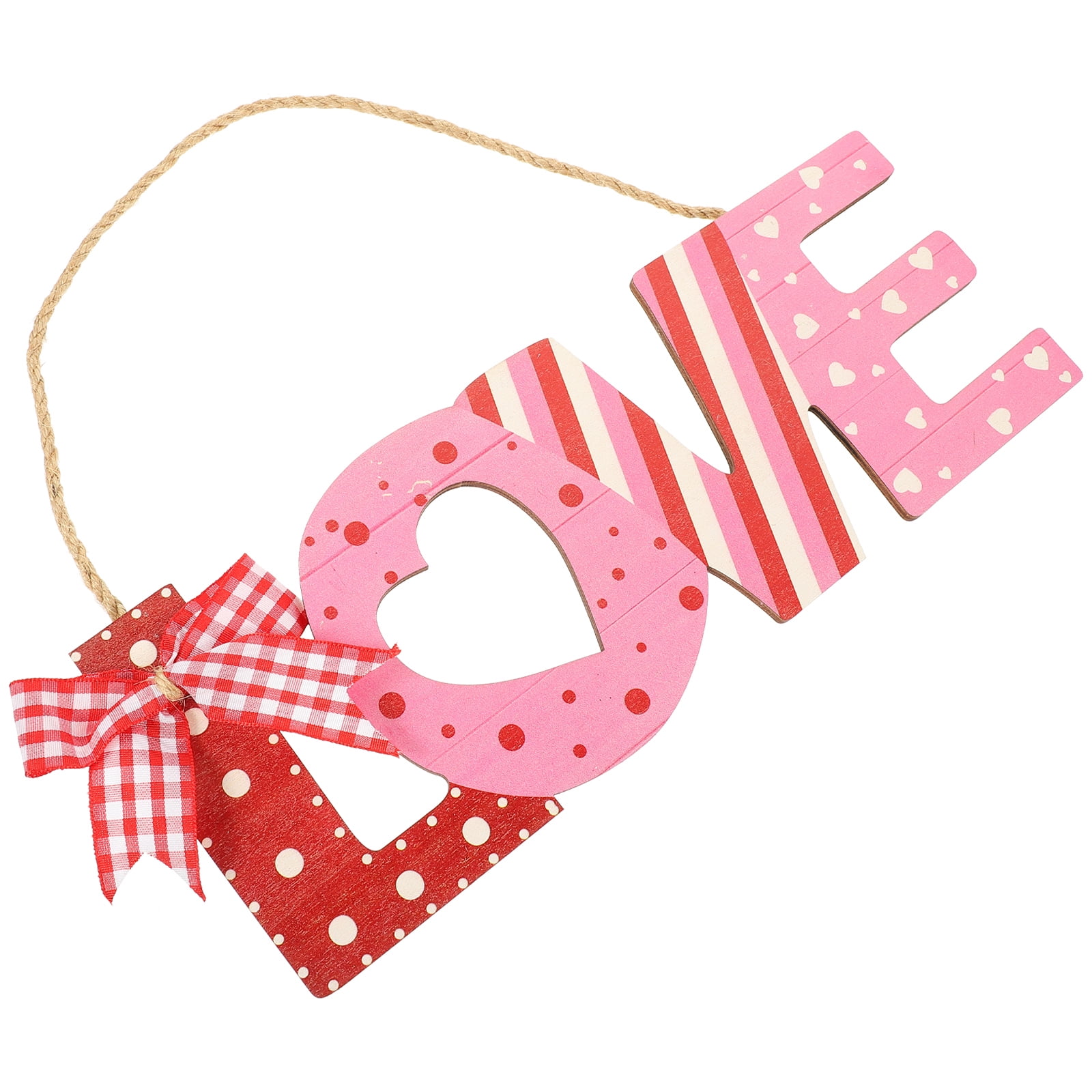Decorative Valentine's Day Wooden Sign Pendant Valentine's Day Hanging ...