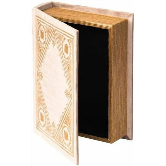 Decorative Vintage Book Shaped Trinket Storage Box, Off White - Walmart.com
