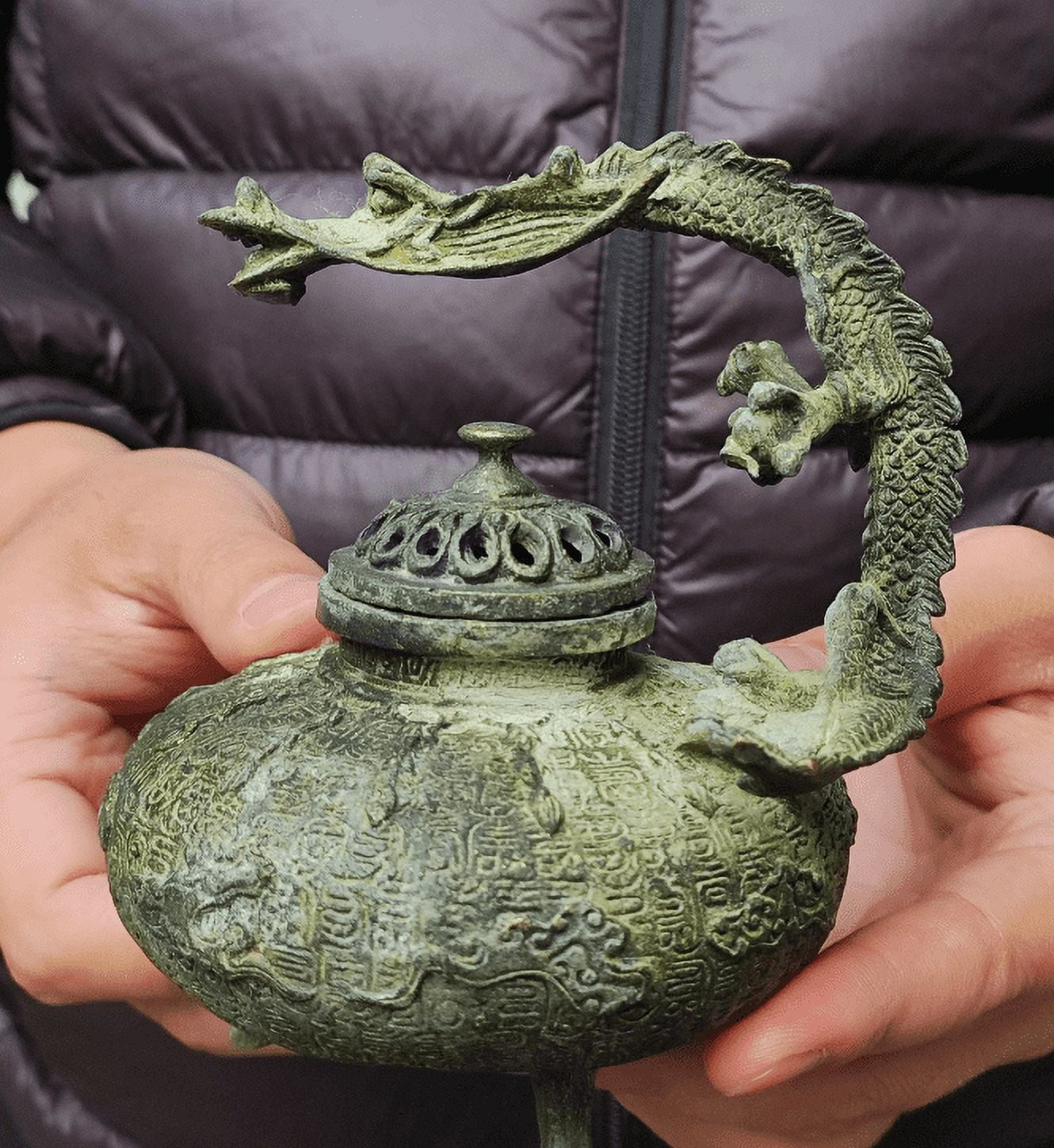 Decorative Vintage Bronze Buddha Censer Incense Burner Unique Ritual ...