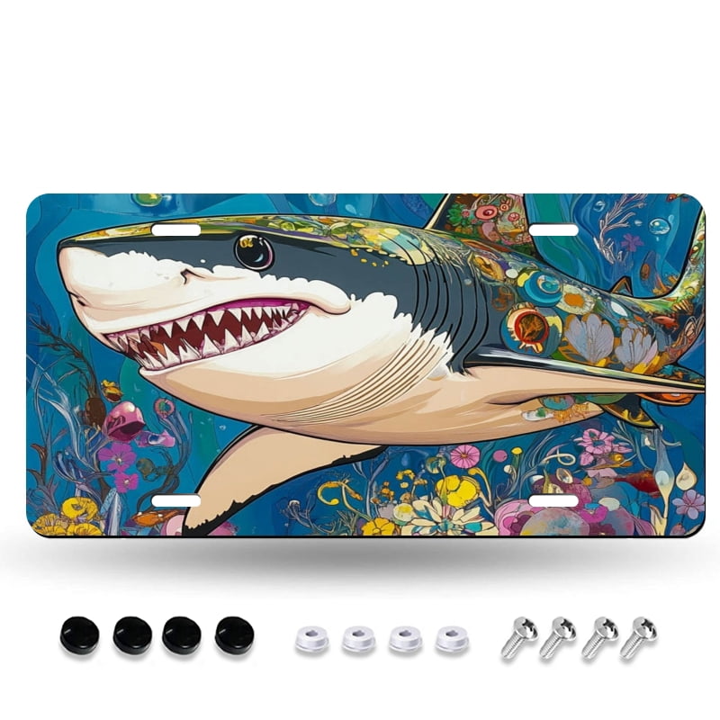 Decorative Vintage License Plate Frame, Rust-Proof Stainless Steel ...