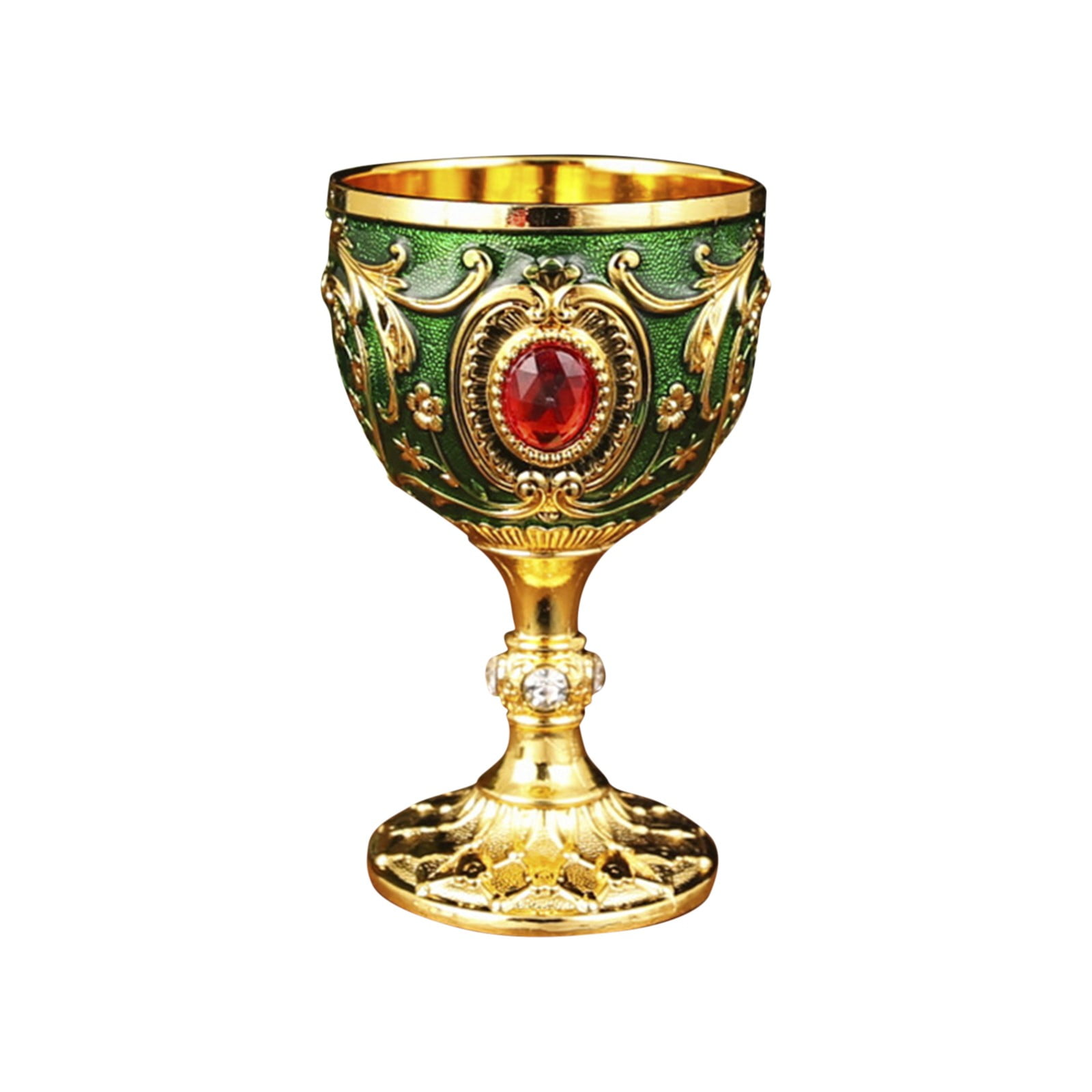Decorative Vintage Style Ornate Water Goblets with Embossed Detailing ...