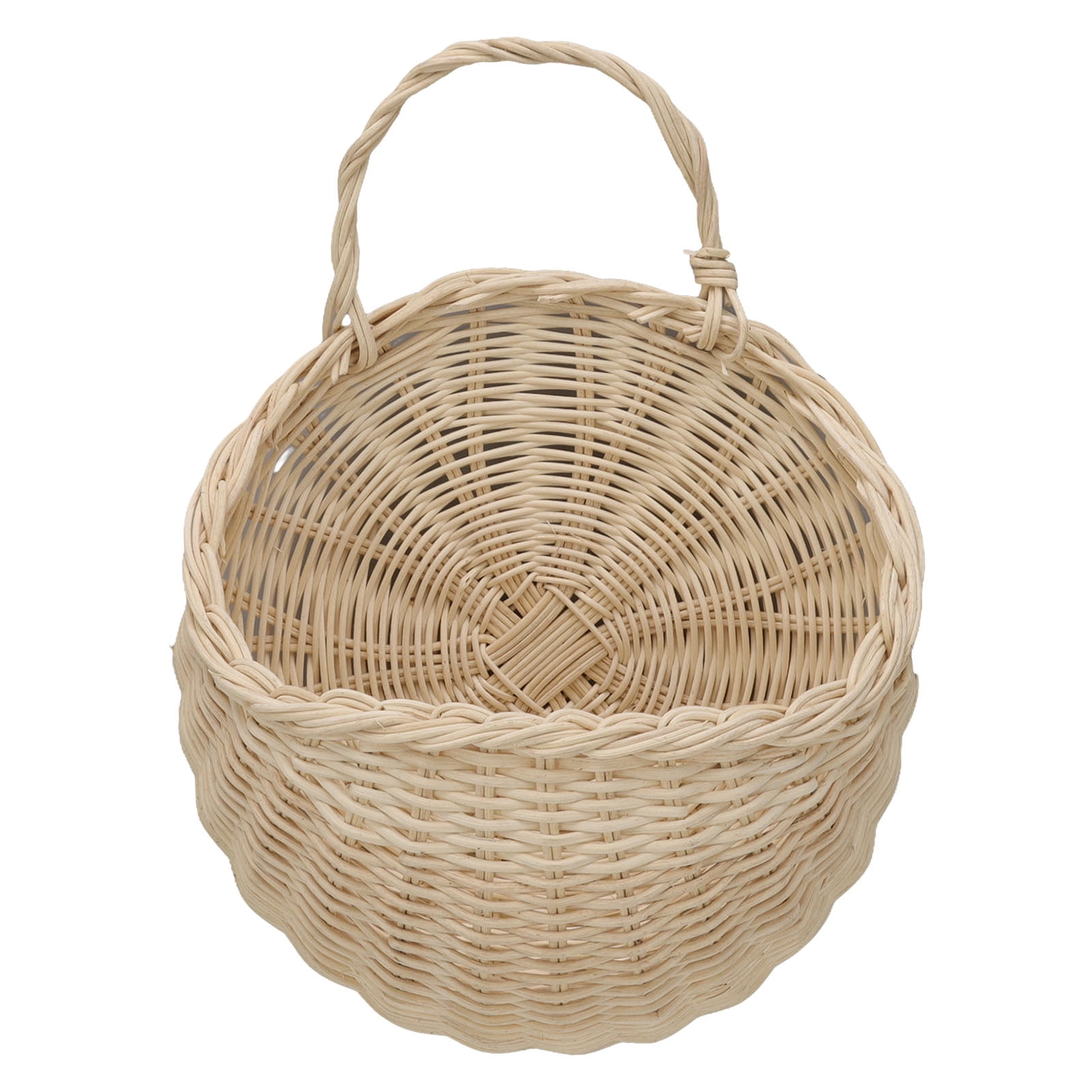 Decorative Wall Hanging Basket, Sturdy Rattan Storage Solution For Plants, Trinkets Everyday ...