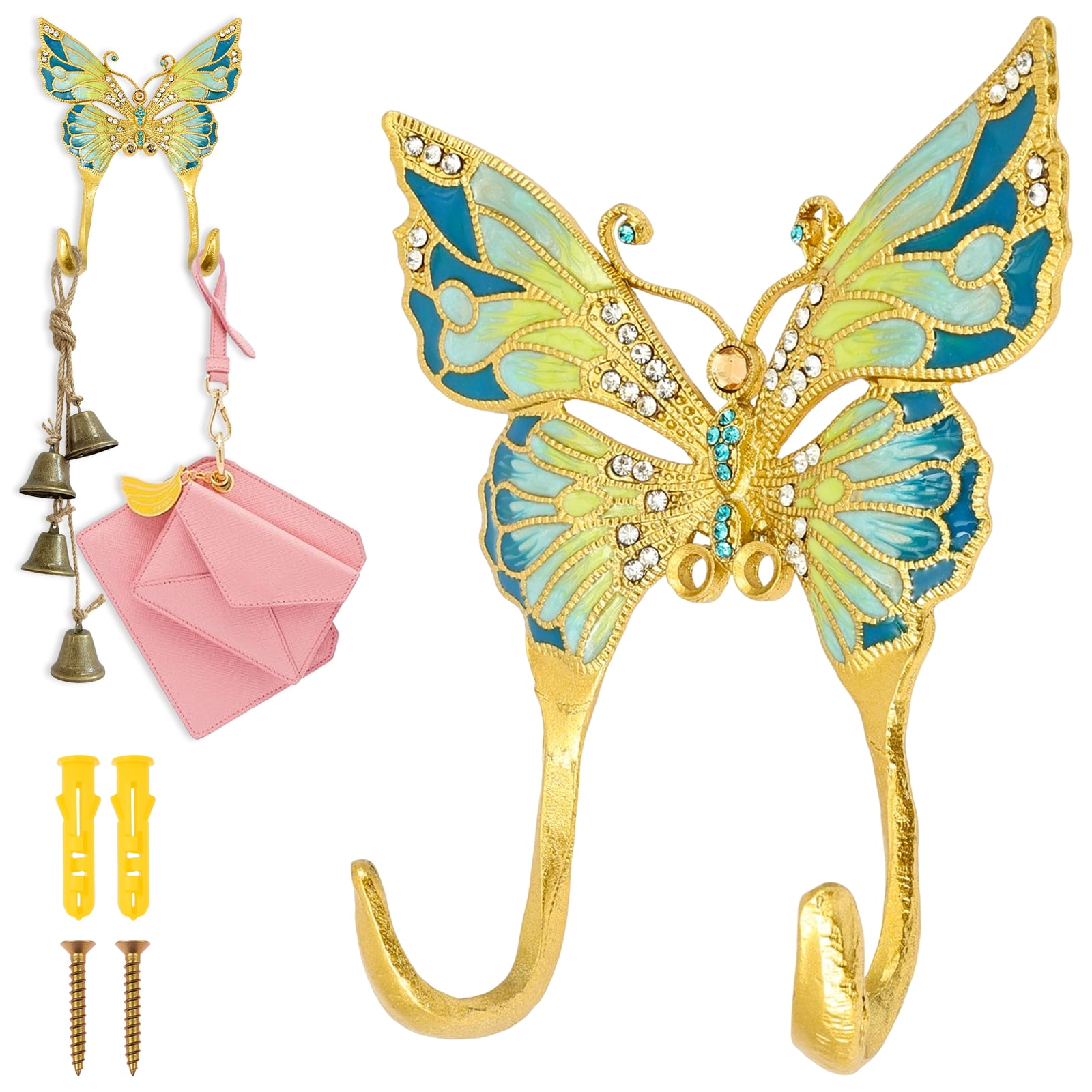 Decorative Wall Hook Rack Hanger Vintage Butterfly Shaped for Hanging ...