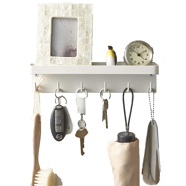 Yamazaki Home Magnetic Key Rack, Walnut, Steel + Wood, Supports 2 ...