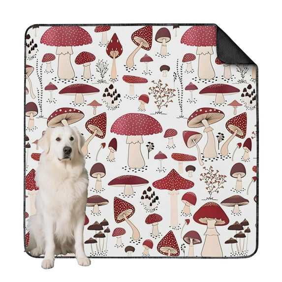 Decorative Washable Dog Pee Pads with Leaf and Vine Graphics, Reusable ...