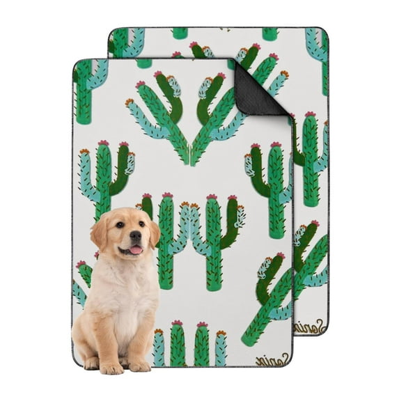 Decorative Washable Pee Pads for Dogs, Reusable Training Mat with Plant ...