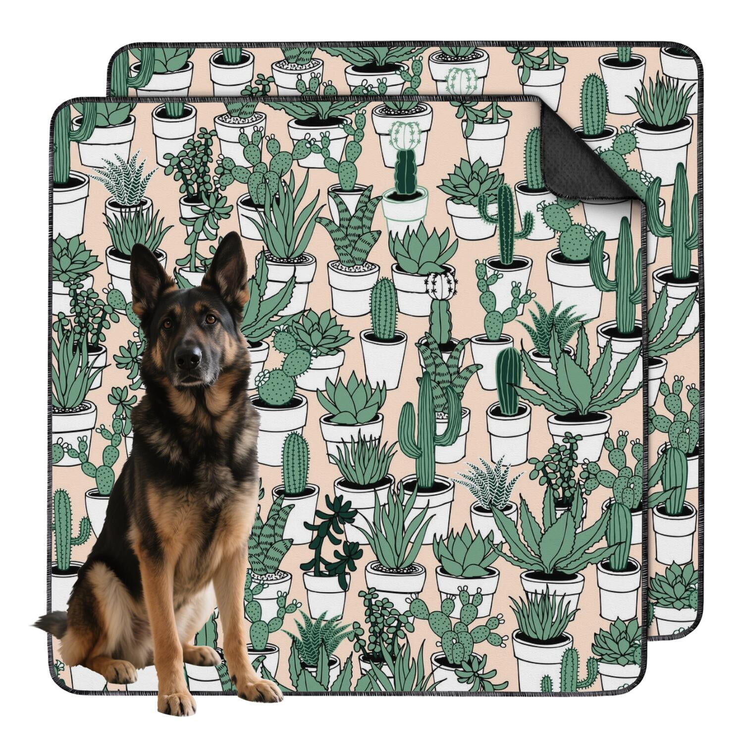 Decorative Washable Pee Pads for Indoor Dogs, Absorbent Reusable Mat ...