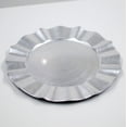 Decorative Wave Brim Border Charger Plate, 13" Round Holiday Tabletop ...