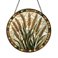 Decorative Wheat Field Window Hanging – Stained Glass Style Rustic ...