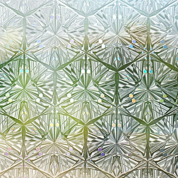 Decorative Window Film Stained Glass Style, Removable Privacy Clings UV ...