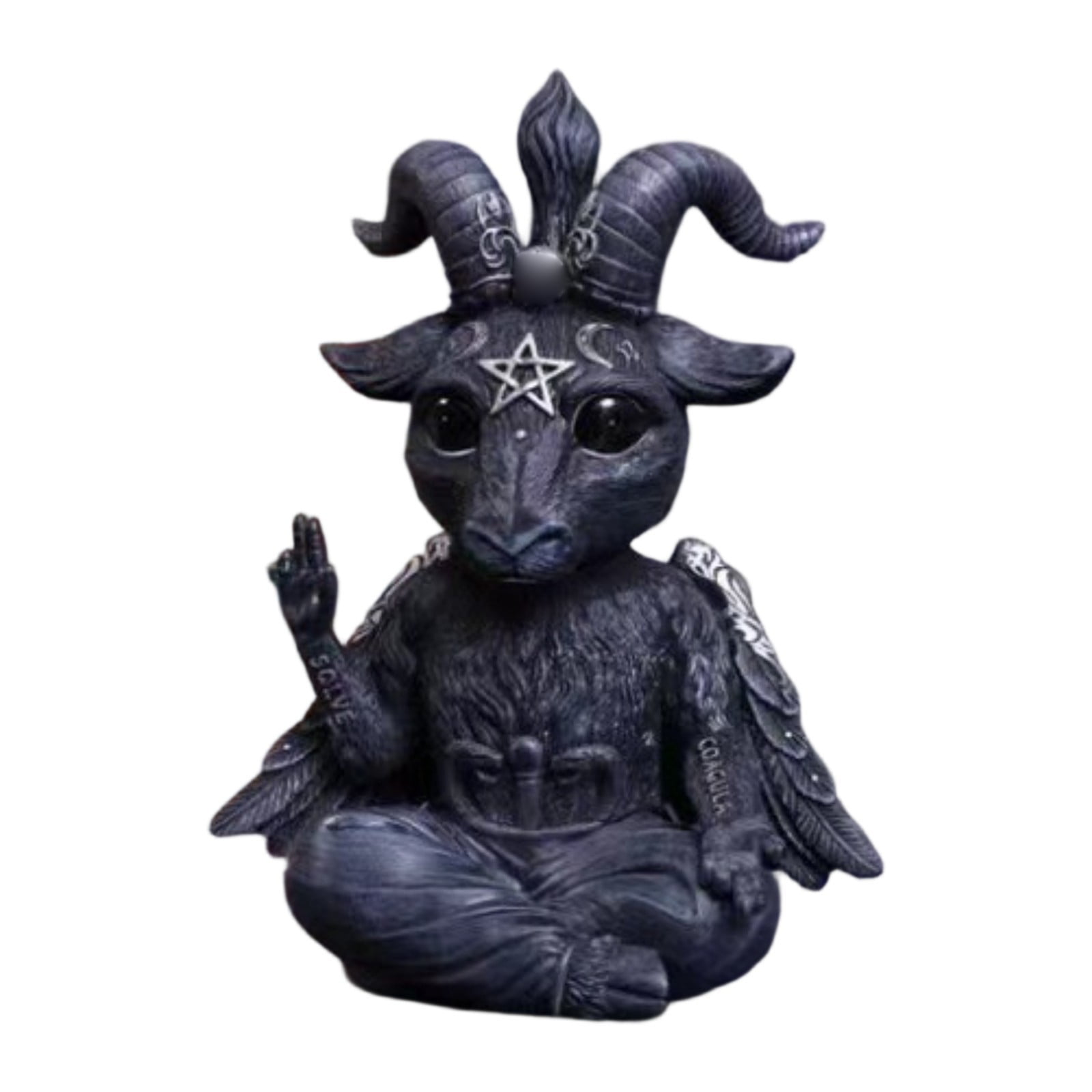 Decorative Winged Goat Figurine with Intricate Details, Mystical Home ...