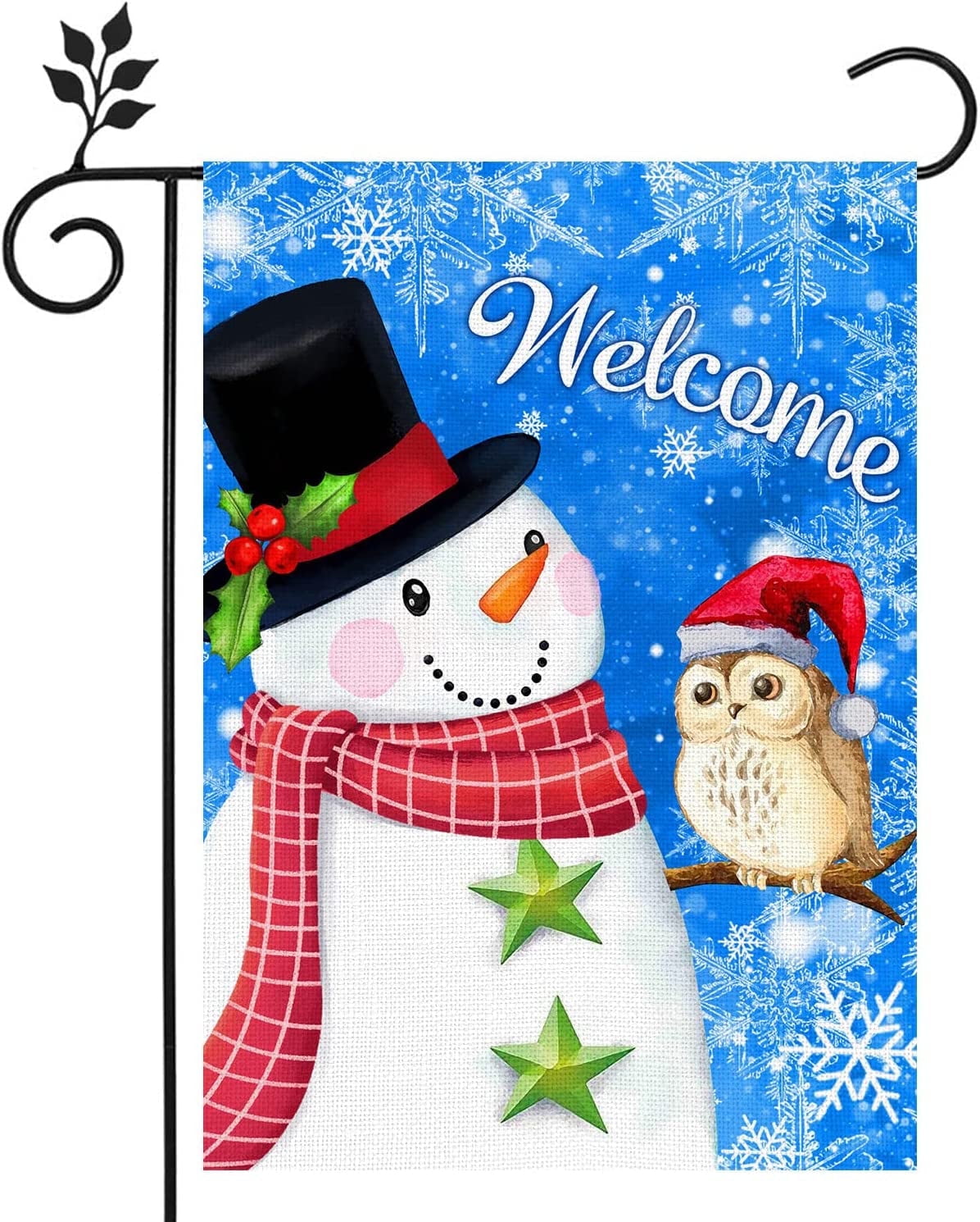 Decorative Winter Garden Flags Vertical Double Sided Christmas Garden ...