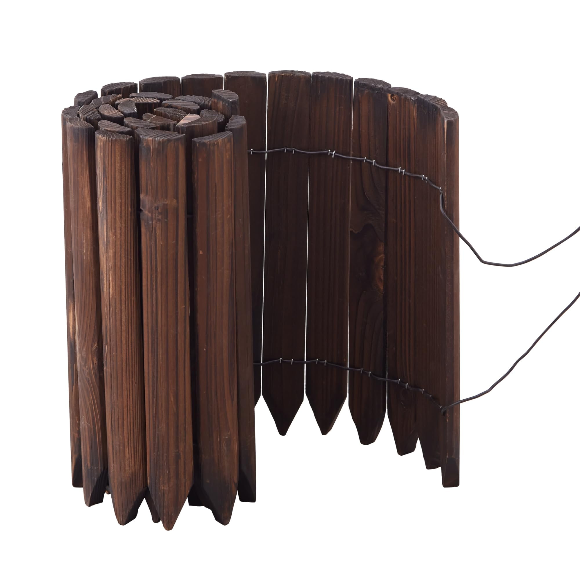 Decorative Wood Garden Edging Border Fence for Yard, Patio, Path ...