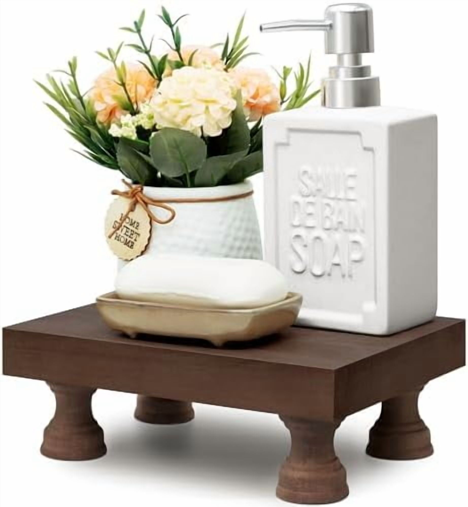 Decorative Wood Riser for Room Decor : Modern Farmhouse Pedestal Stand ...