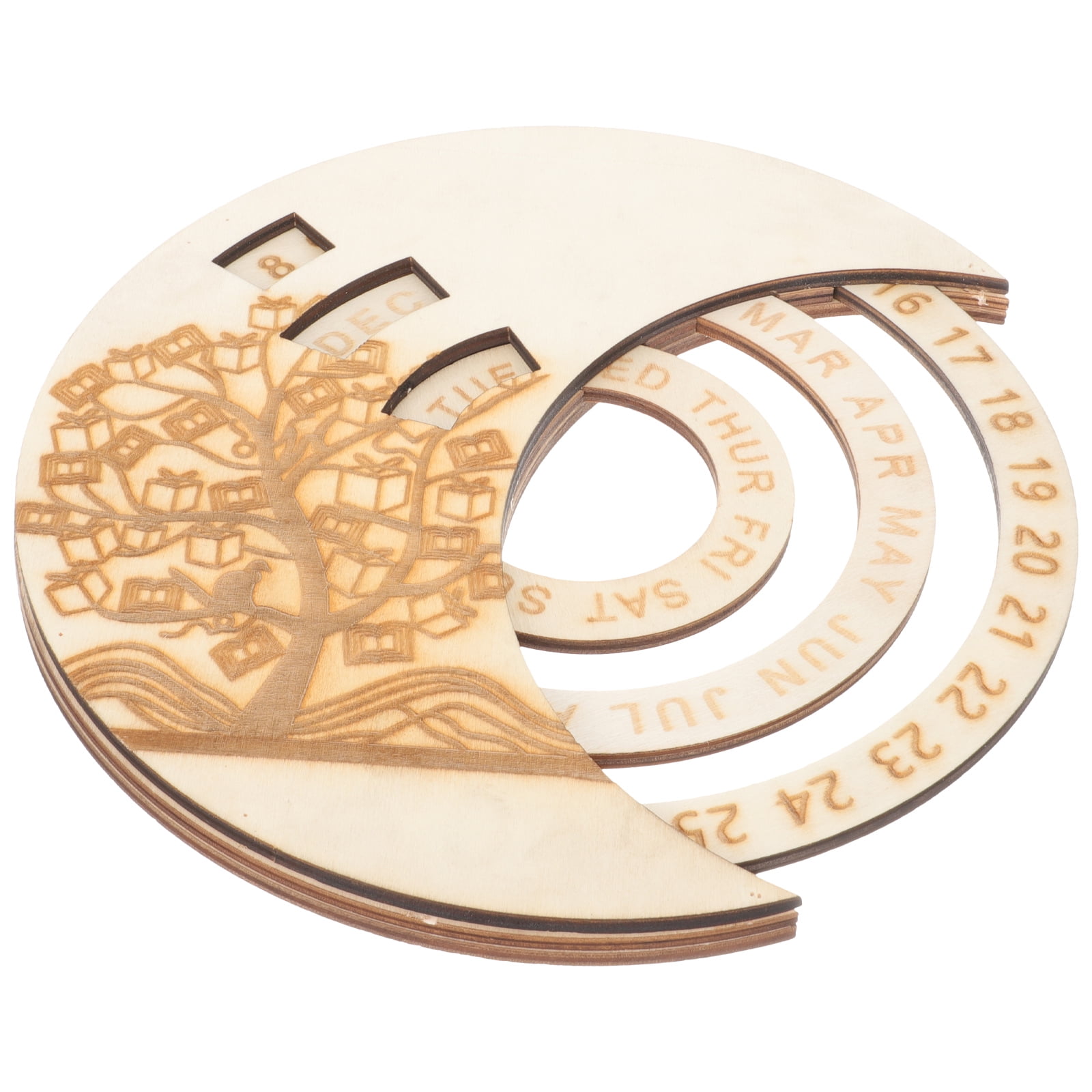 Decorative Wooden Craft Calendar for Hanging Adorn Vintage Wall-mounted ...