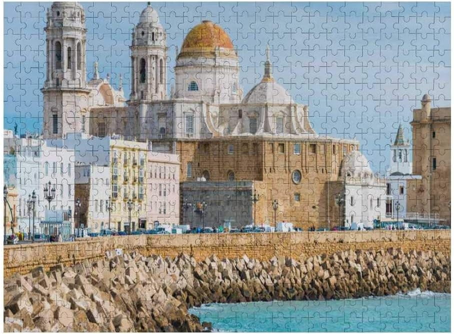 Decorative Wooden Jigsaw Puzzles Cathedral Cadiz Spain View Ocean ...