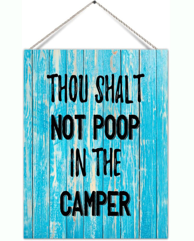 Decorative Wooden Pallet Sign Thou Shalt Not Poop in The Camper ...