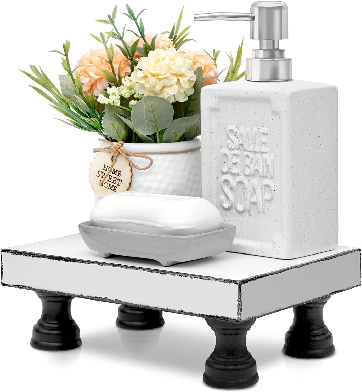 Decorative Wooden Riser for Display : Farmhouse Pedestal Stand for ...