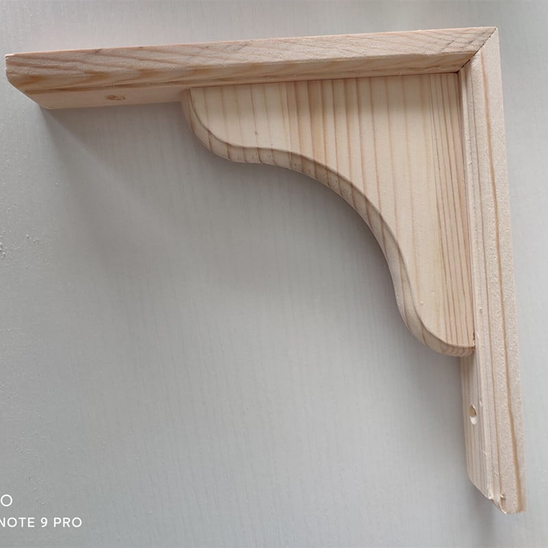 Decorative Wooden Shelf Bracket Triangular Shelf Support Bracket Wall ...