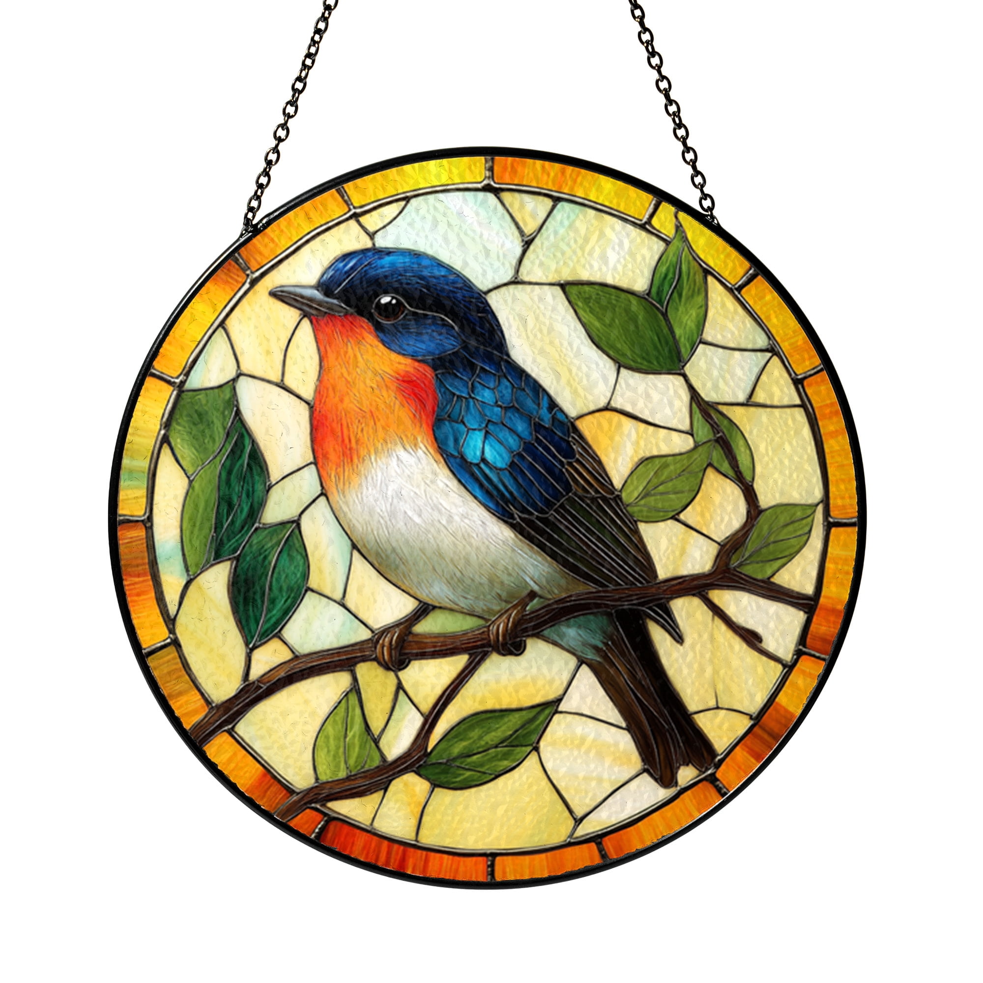 Decorative Woodland Bird Glass Suncatcher - Walmart.com