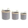 Decorative Woven Rope Storage Basket Bin With Handles Set of 3 ...