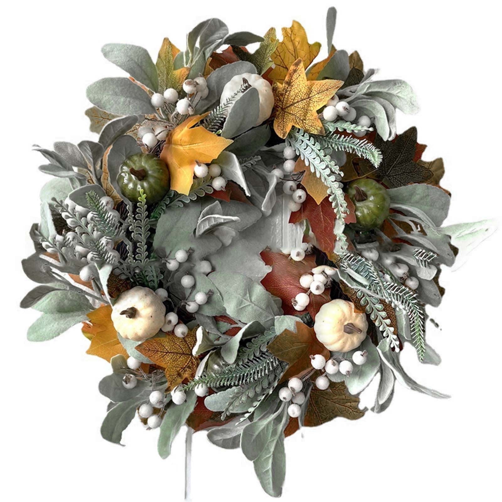 Decorative Wreath ! Pumpkin Wreathfall Pumpkin Wreath Fall Year Round ...