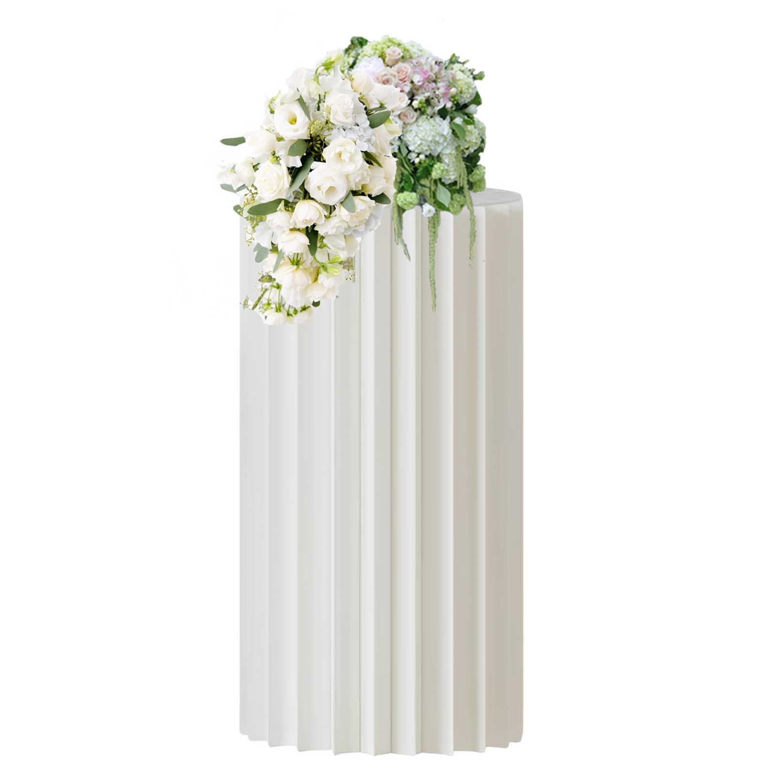 Decorative column, wedding flower column with acrylic lid, round ...