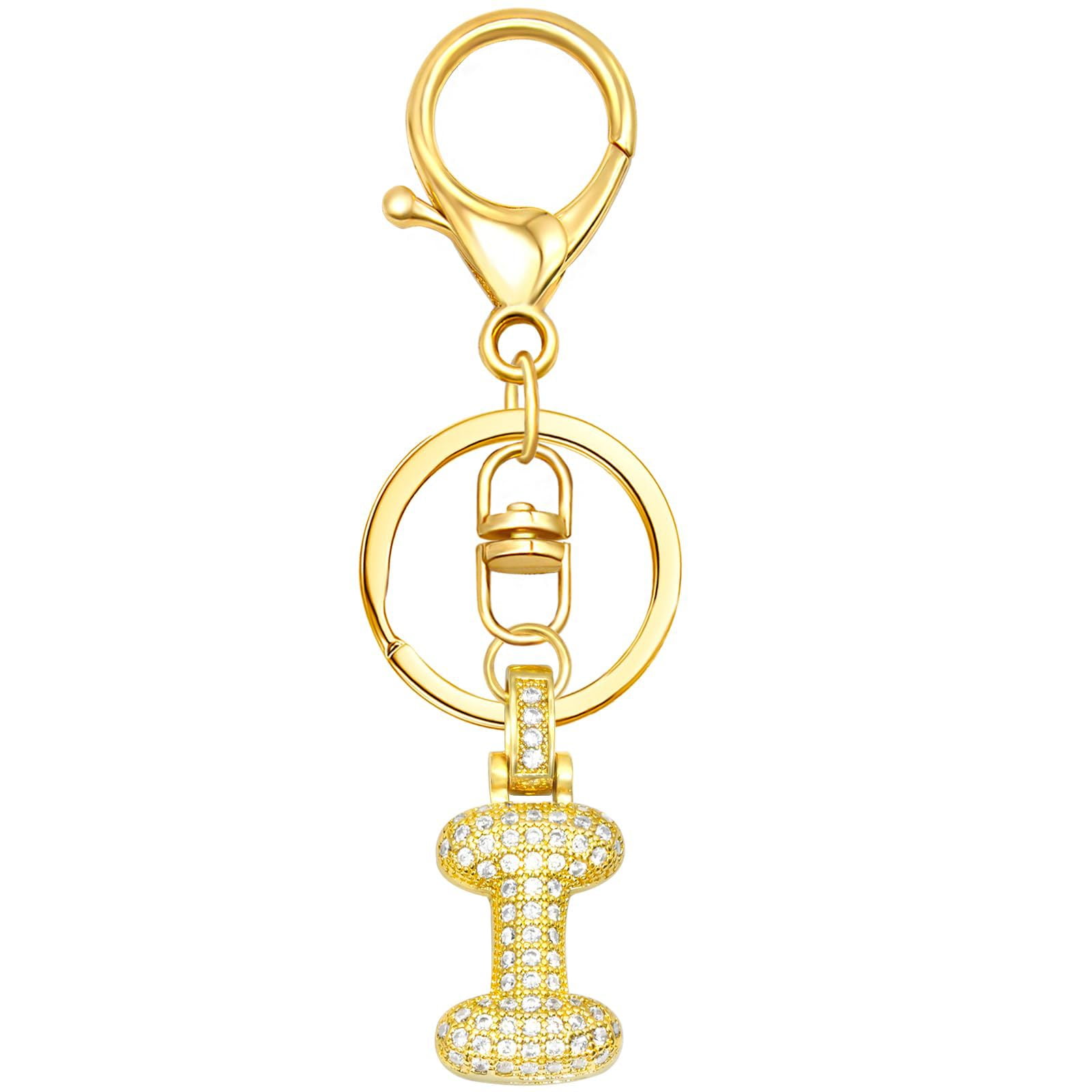 Decorative keychain,Initial Letter Keychain for Women Girls, Bling ...