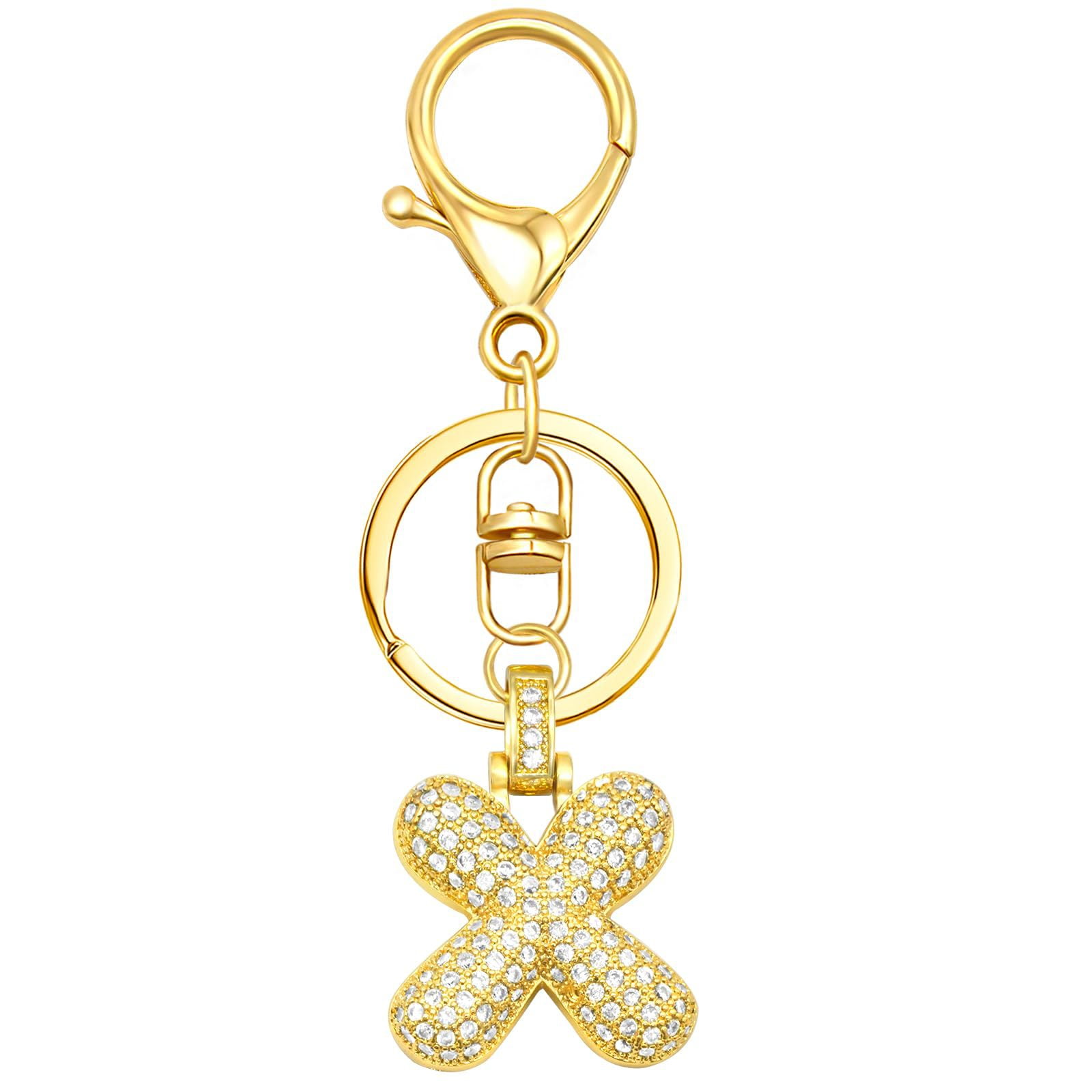 Decorative keychain,Initial Letter Keychain for Women Girls, Bling ...