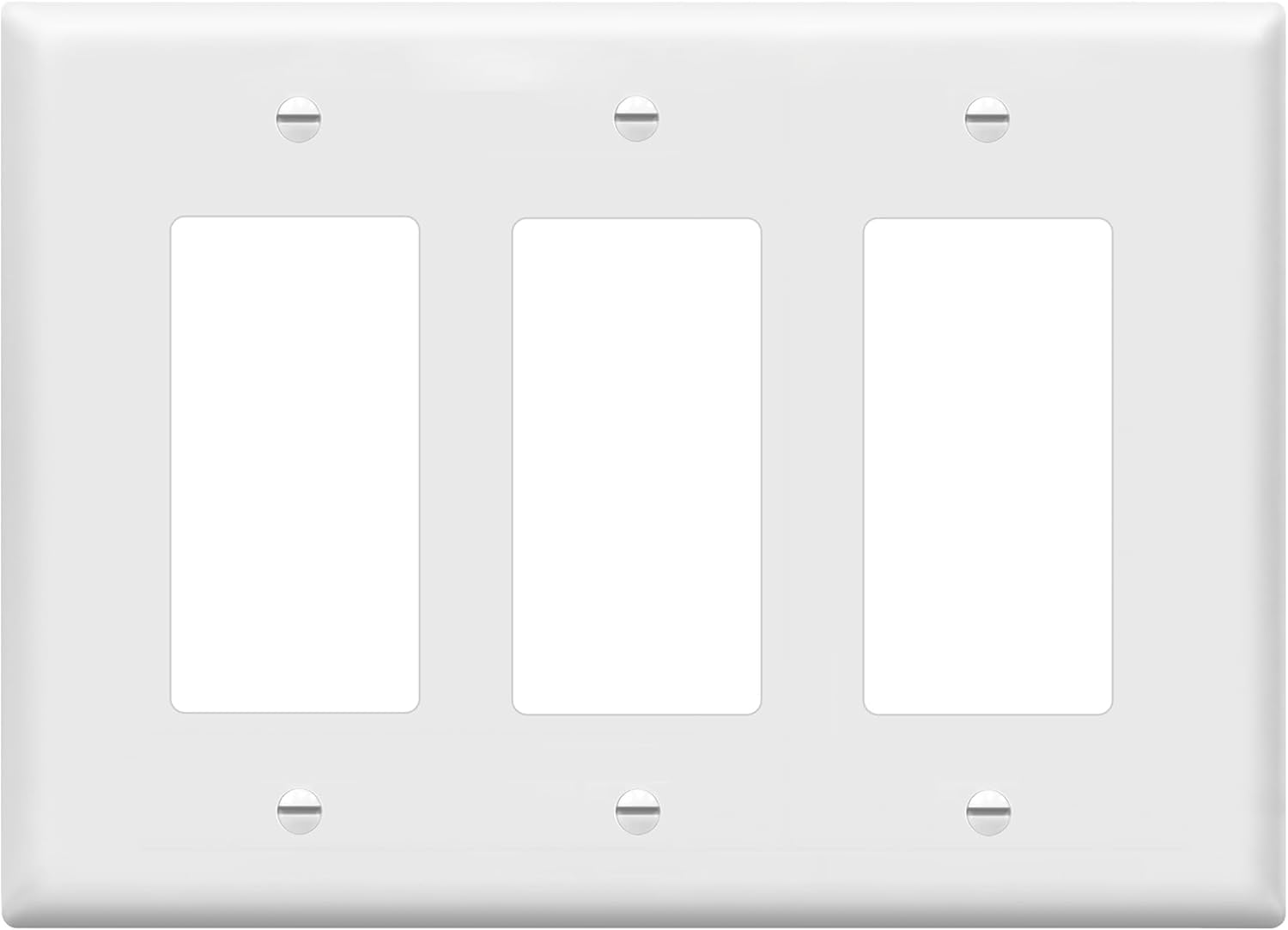 Decorative light switch or outlet wall plates, medium size 3-gang 4.88 ...