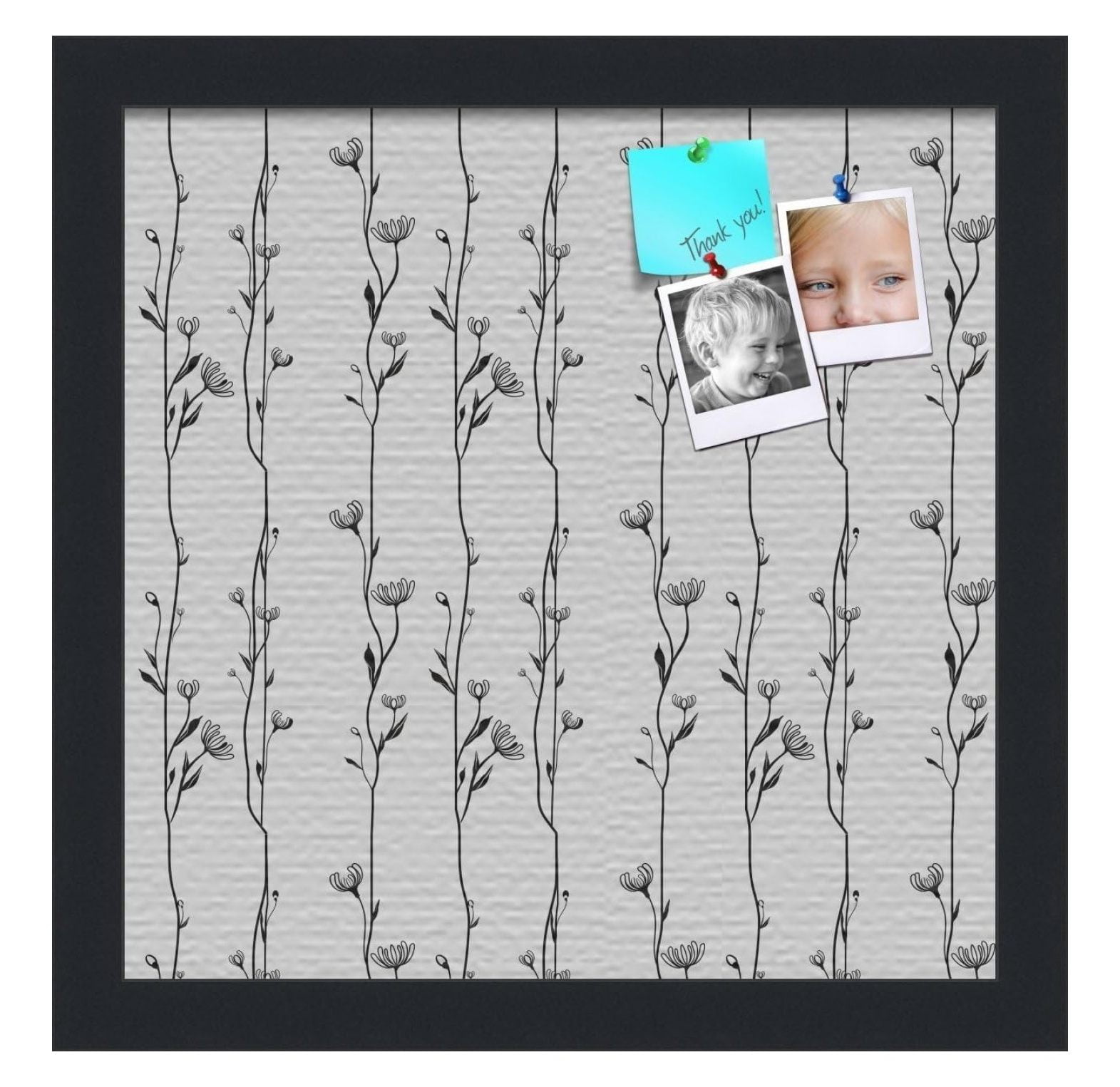 Decorative pin Cork Bulletin Board Made from Canvas, Seamless Floral ...