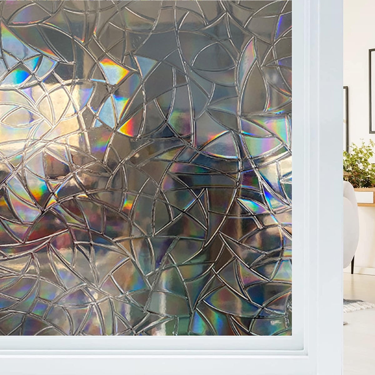 Decorative window privacy film, 3D stained glass window stickers, UV ...