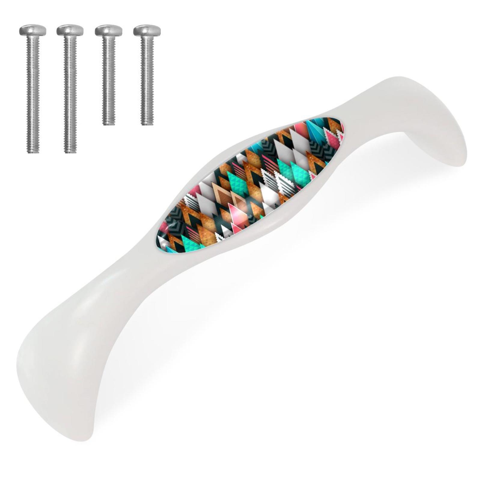 Decorativo Quadro Knob 4 Pack Arched Drawer Pulls Crystal Glass White ...