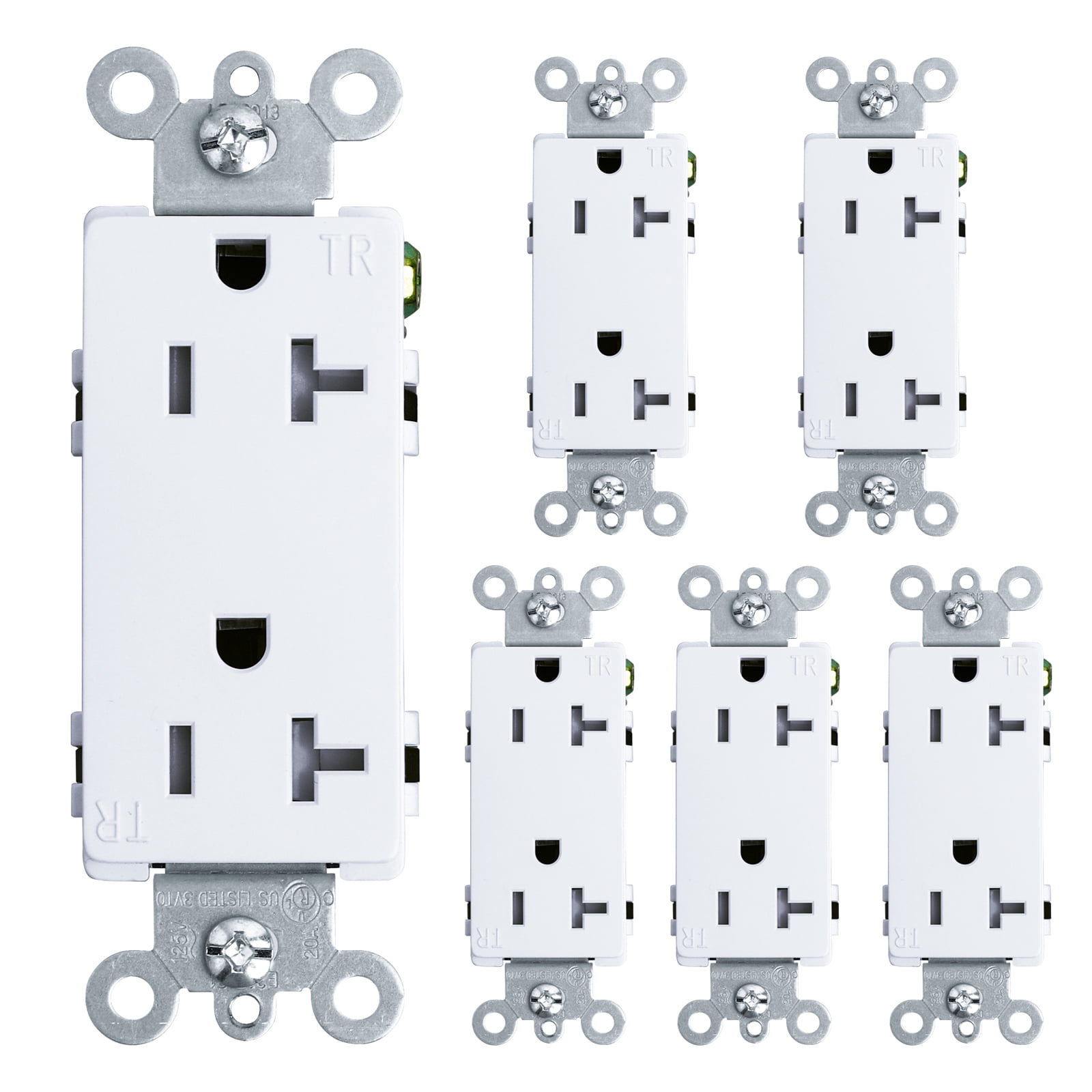 Decorator Receptacle, Tamper-Resistant Duplex Outlet, Standard ...