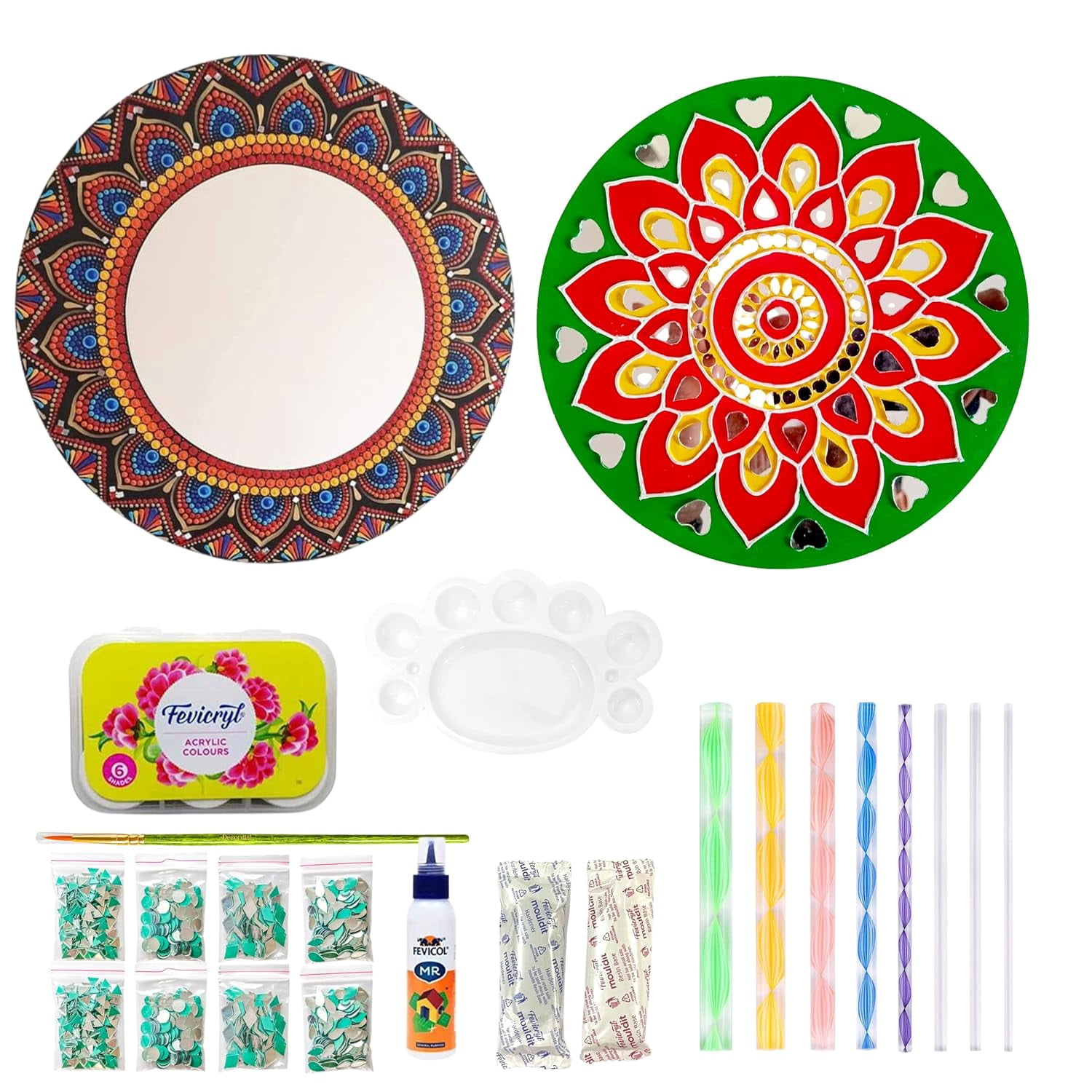 Decordial Mandala Art madhuani lippan Art Materials DIY kit with 2 ...