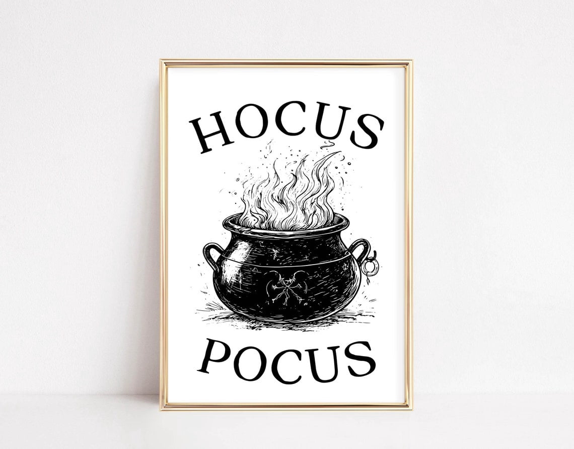 Decorhocus Pocus Poster Fall Wall Decor Trendy Art Poster, Unframed ...