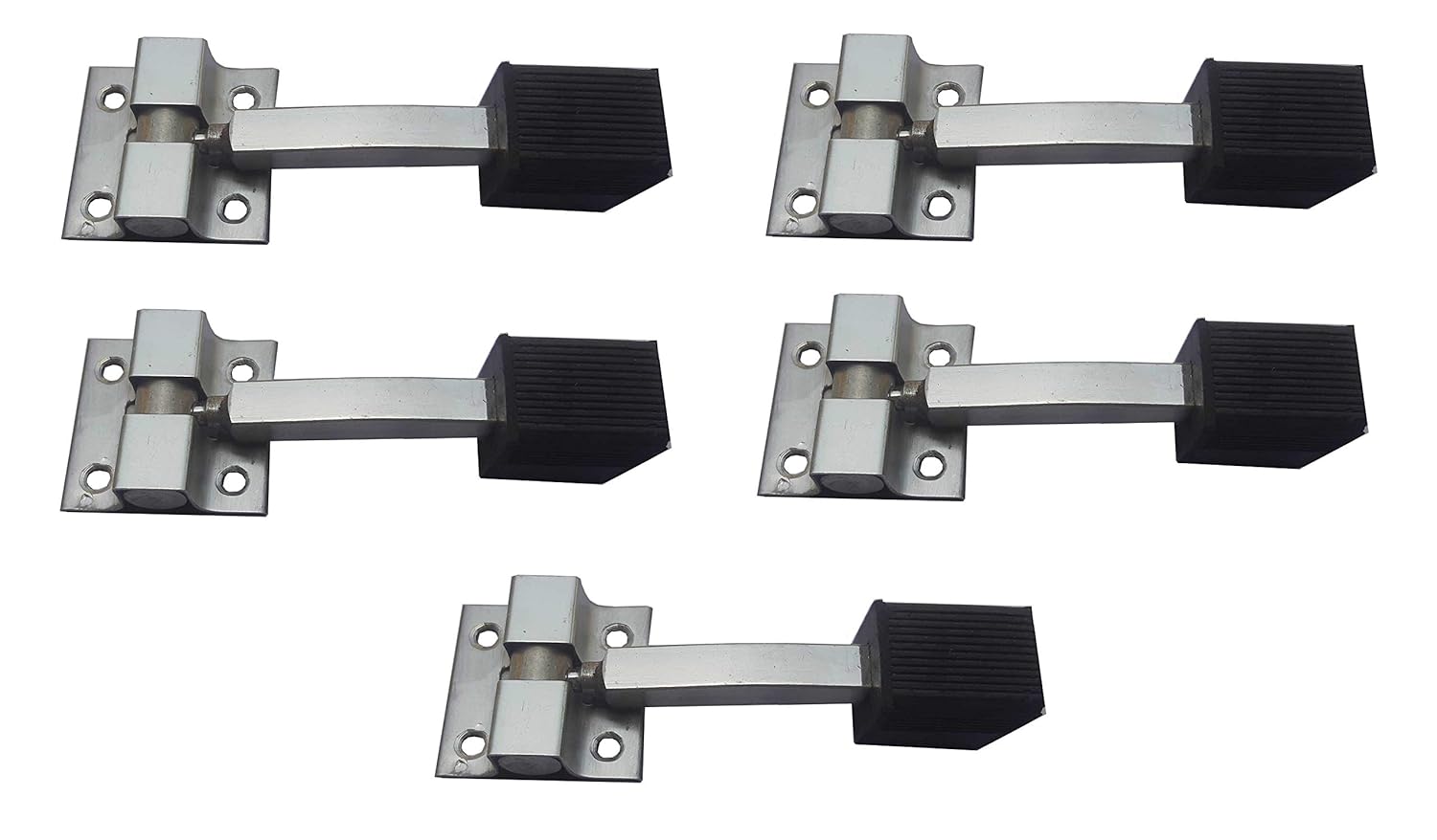 Decoria Pure Stainless Steel Single Rod Door Stopper Pack of 5 ...