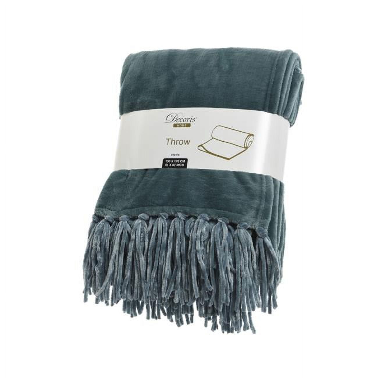 Decoris 9016485 Plush Throw Eucalyptus Flannel - Case of 2 - Walmart.com