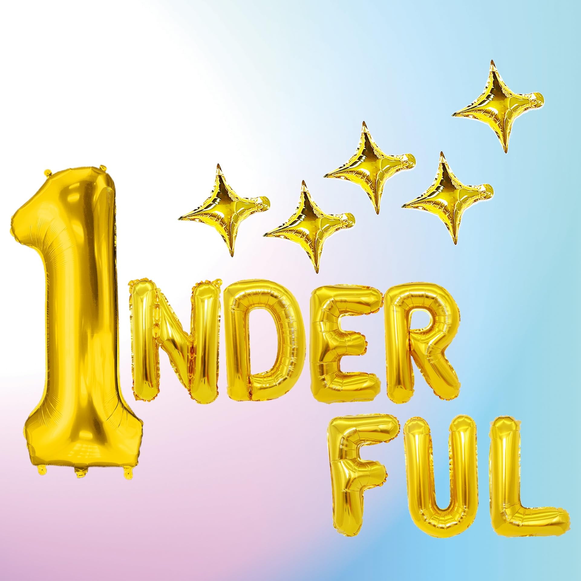 Decorit Mr Onederful 1st Birthday Balloons, 1nderful, One Year Old ...