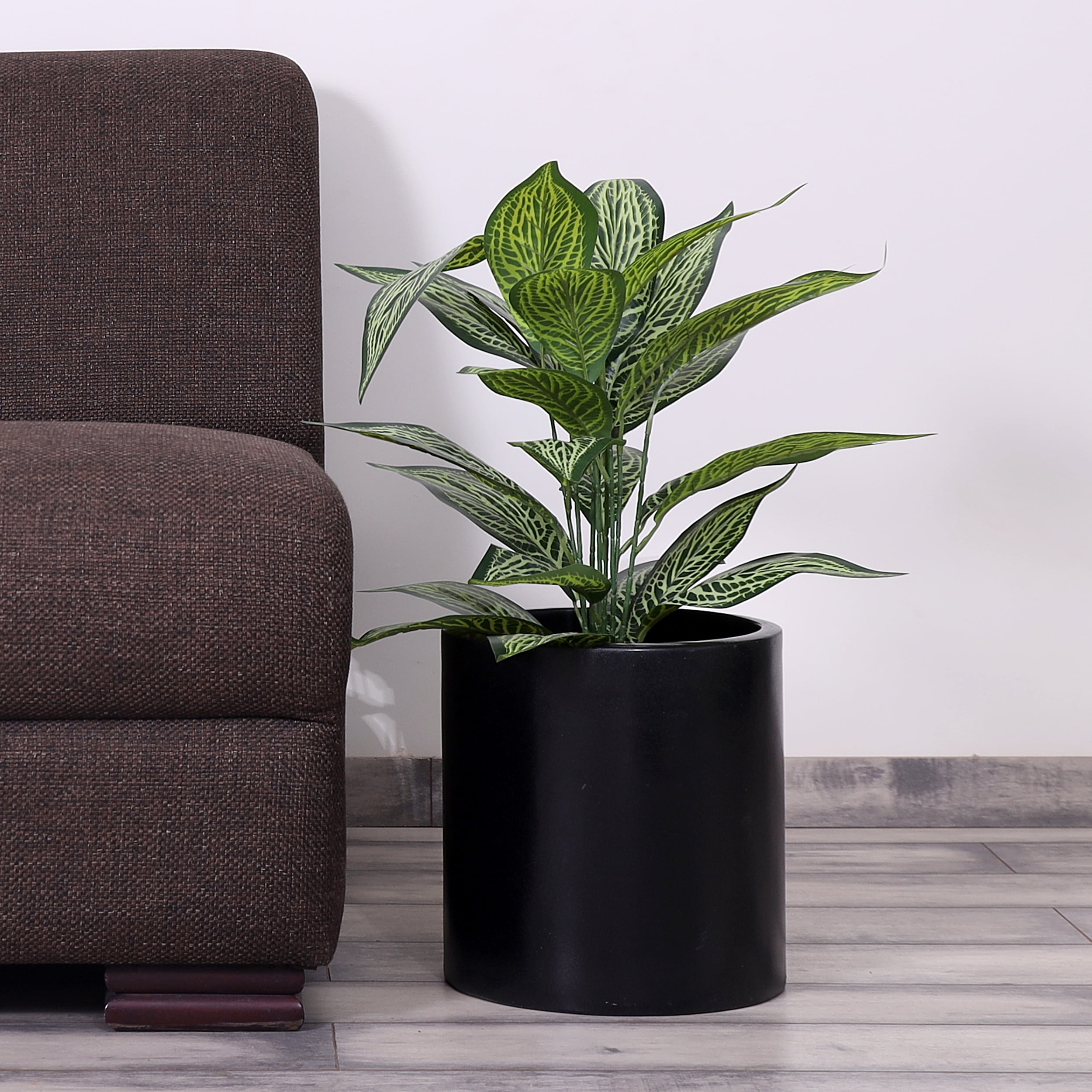 Decorlives fiberglass medium cyclindrical shape decorative planter for ...