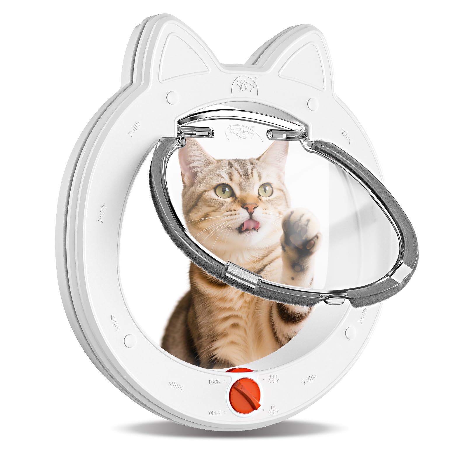 Decormax Cat Door with 4-Way Lock, Cat Door Interior Door with Magnetic ...