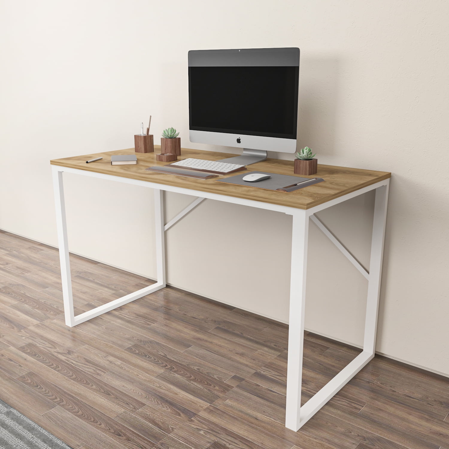 Decorotika Landi Modern Industrial Metal Computer/Writing Desk Home ...