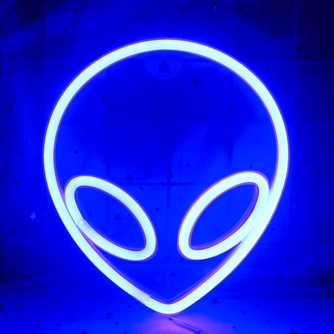 Decorqiao Alien Neon LED Sign, Blue for Kids Room, Bedroom, Hotel, Shop ...