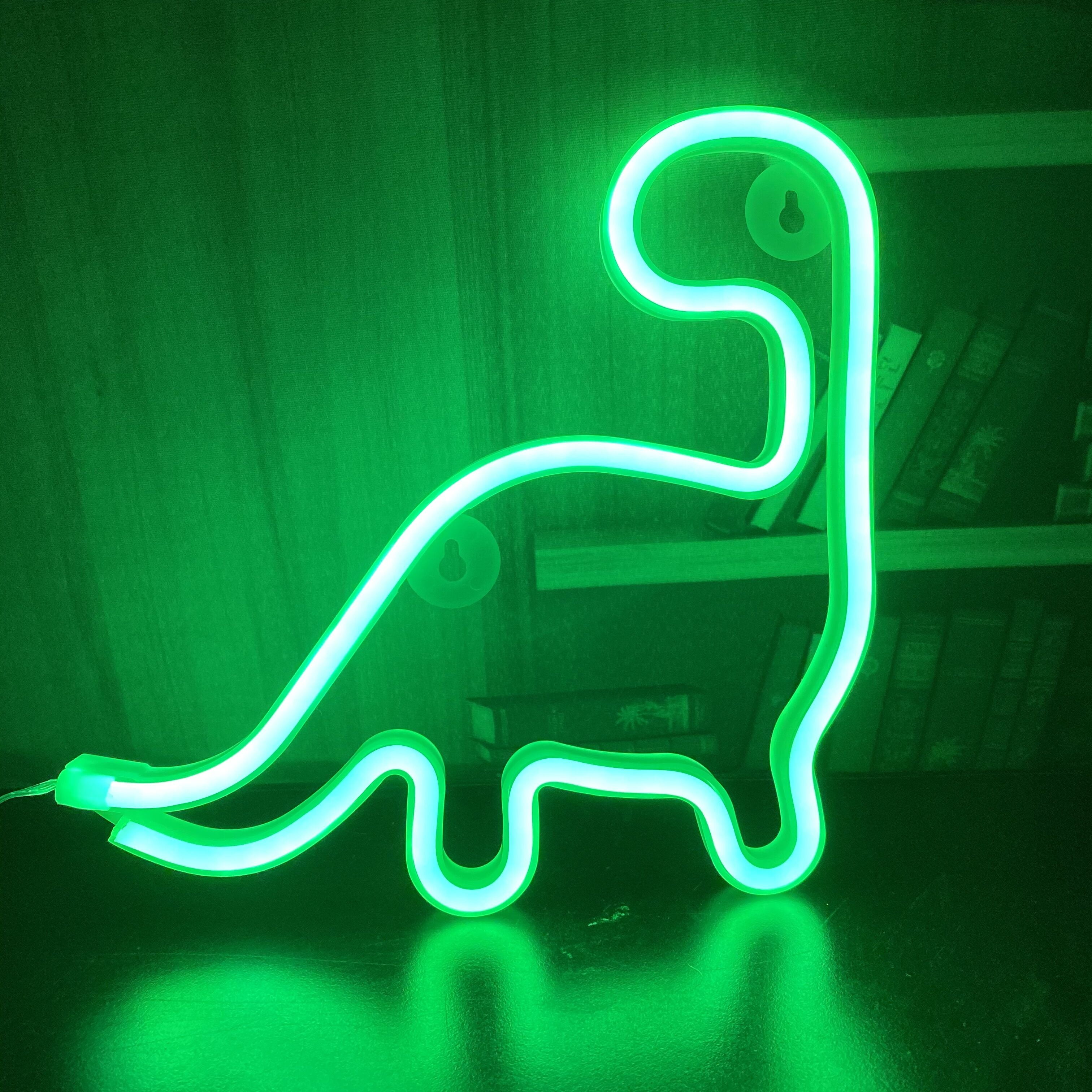 Decorqiao Dinosaur Neon Sign Night Light for Kids Gifts LED Dino Neon ...